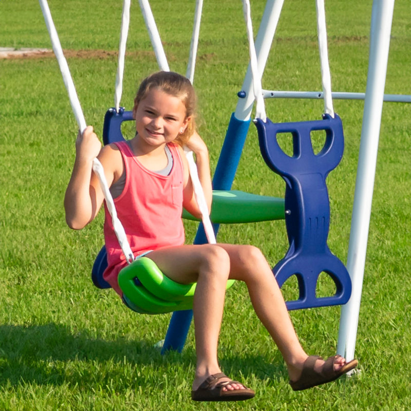 XDP Recreation All Star Playground Outdoor Swing Set, Rider, Super Disc ...