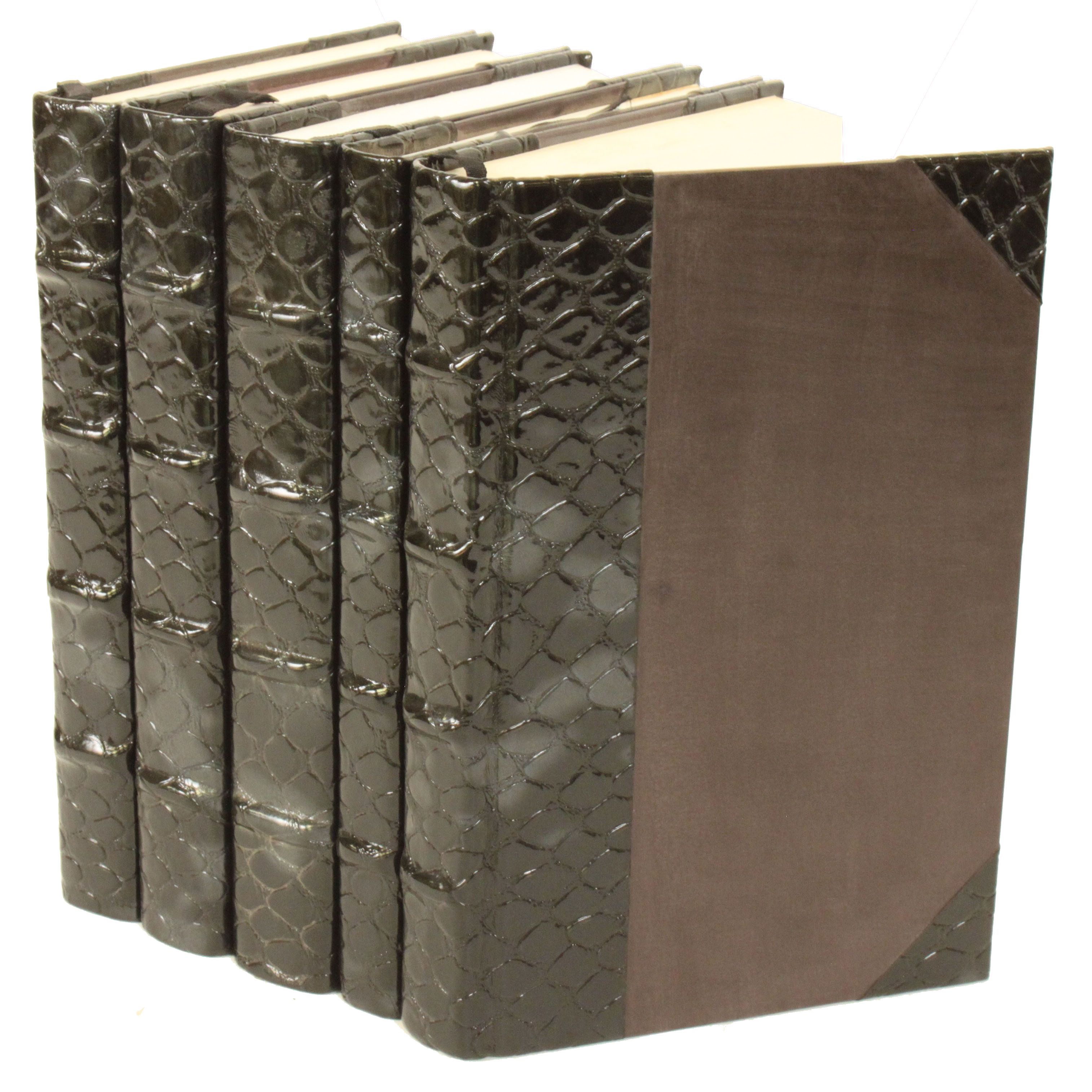 Leather Books 5 Piece Exotic Spotted Fish Decorative Book Set | Wayfair