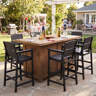 Highland Dunes Azaruddin Outdoor Rectangular Counter Height Patio Bar ...