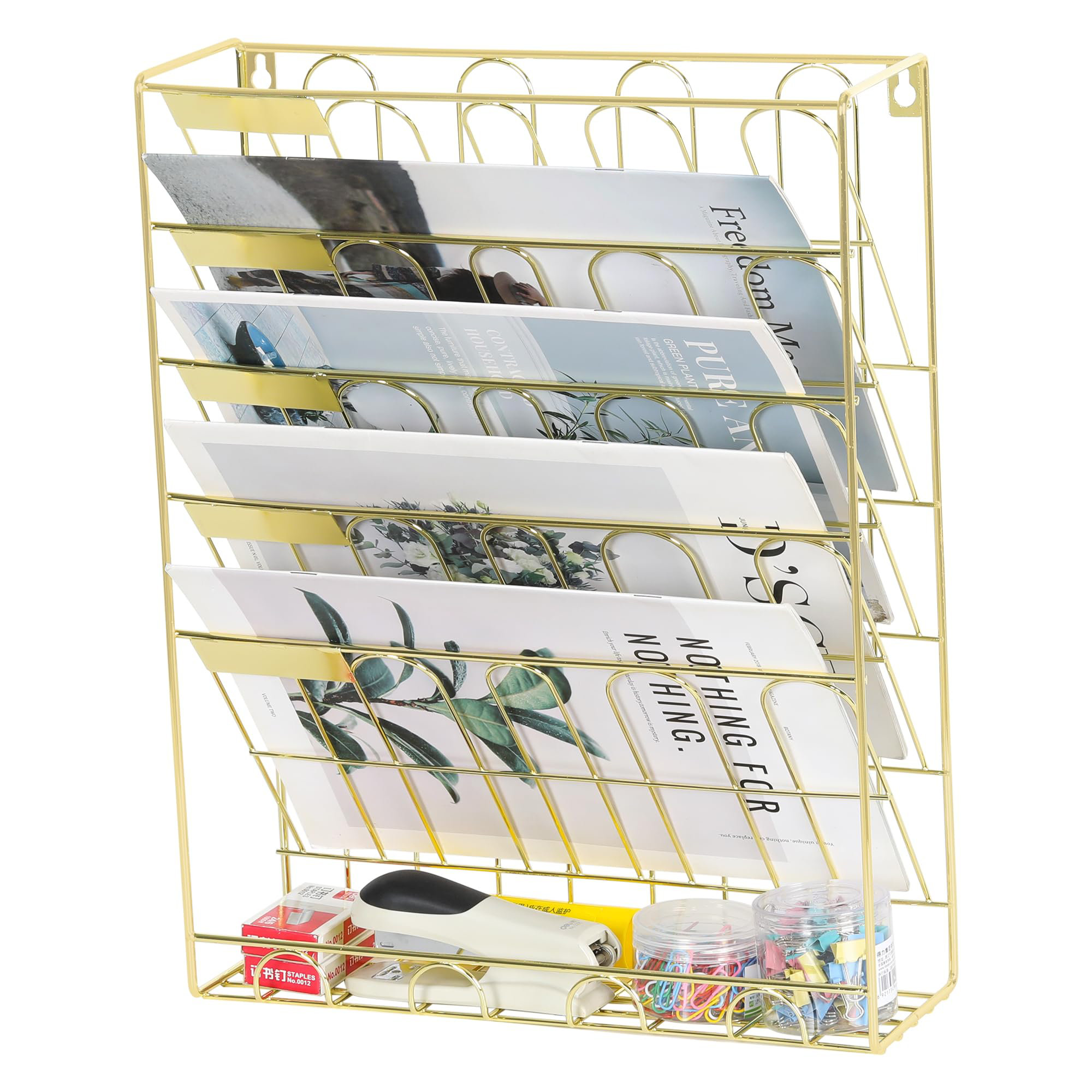 Inbox Zero Desktop Organizer, 5-Tier Hanging File Organizer, Wall ...