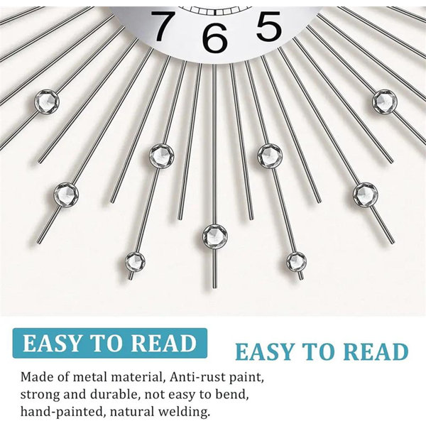 Everly Quinn Large Metal Medieval Wall Clock | Wayfair