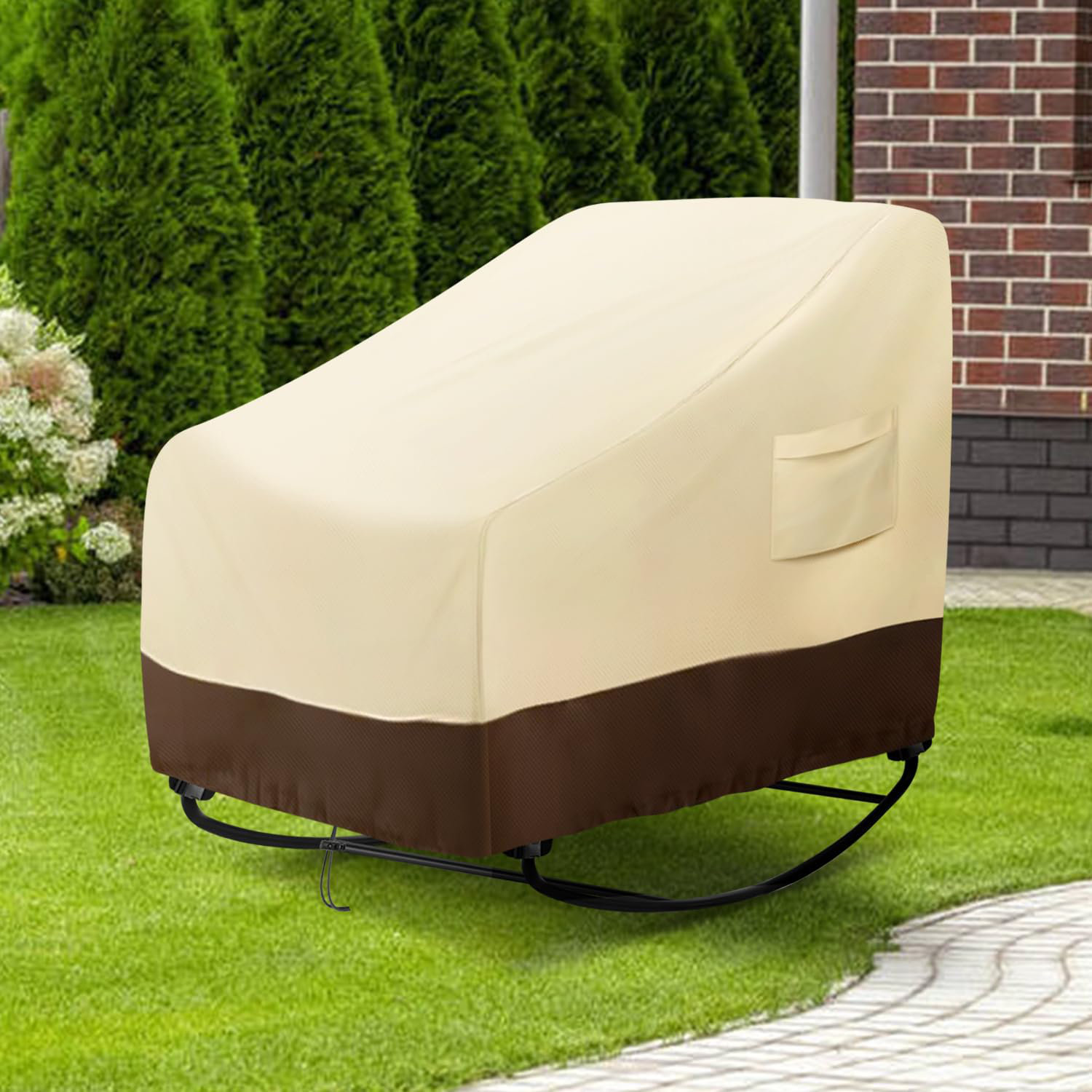 Arlmont & Co. Outdoor Rocking Chair Cover Waterproof Patio Papasan ...