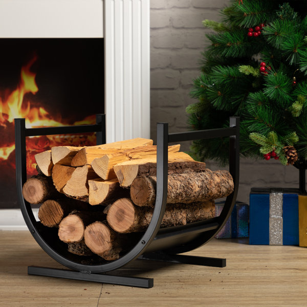 Arlmont & Co. Jolley 17'' W x 14.25'' D Metal Log Rack & Reviews ...