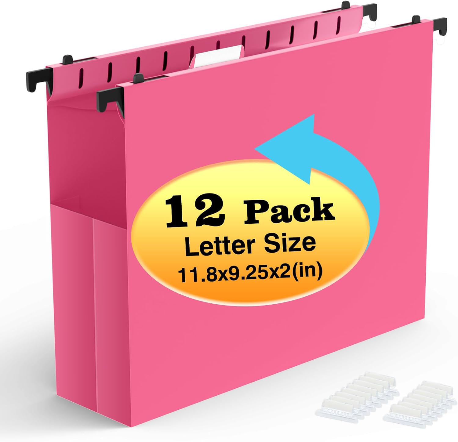 Stock Preferred 12-pack Pink Extra Capacity Hanging File Folders | Wayfair