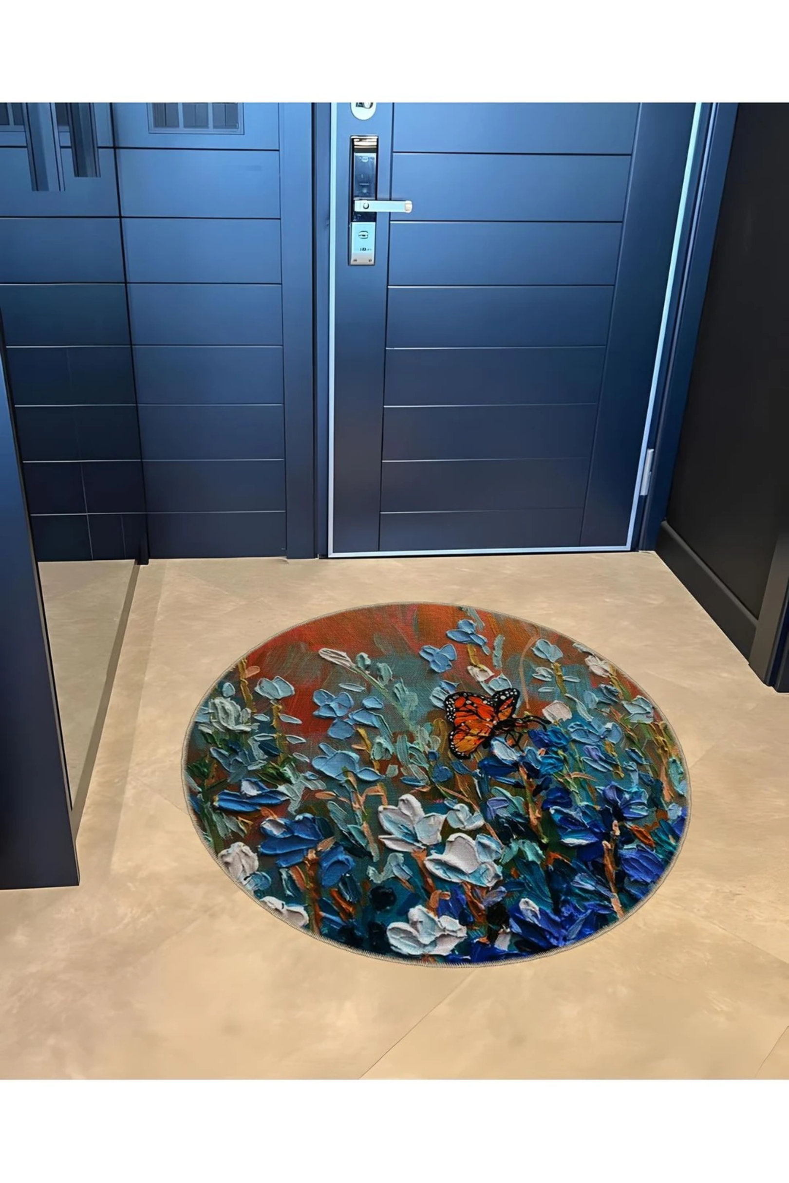 Latitude Run® Decorative Carpet With Oil Painting Appearance, Flower ...