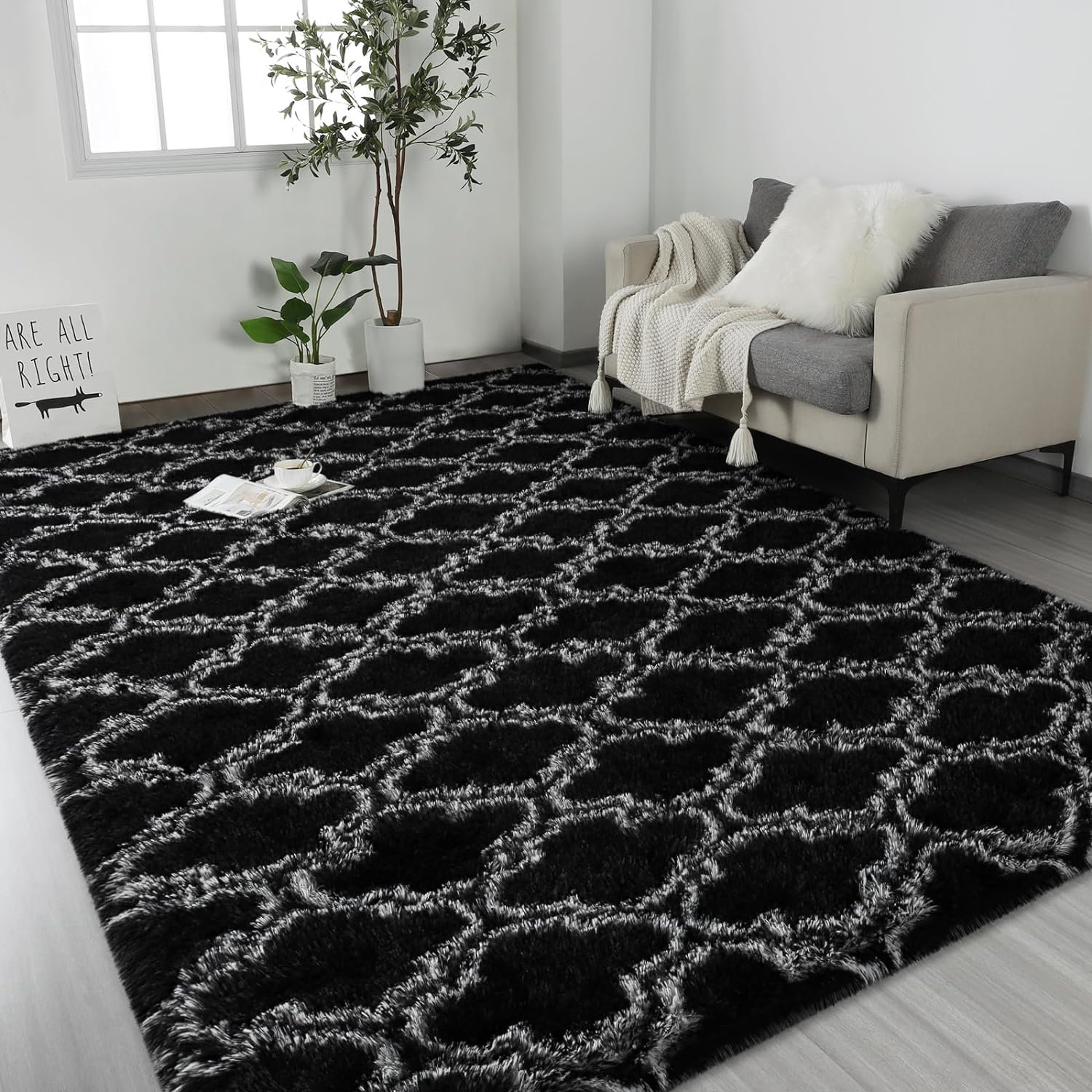 House of Hampton® Rectangle Laraine Commercial Use Area Rug with Non ...