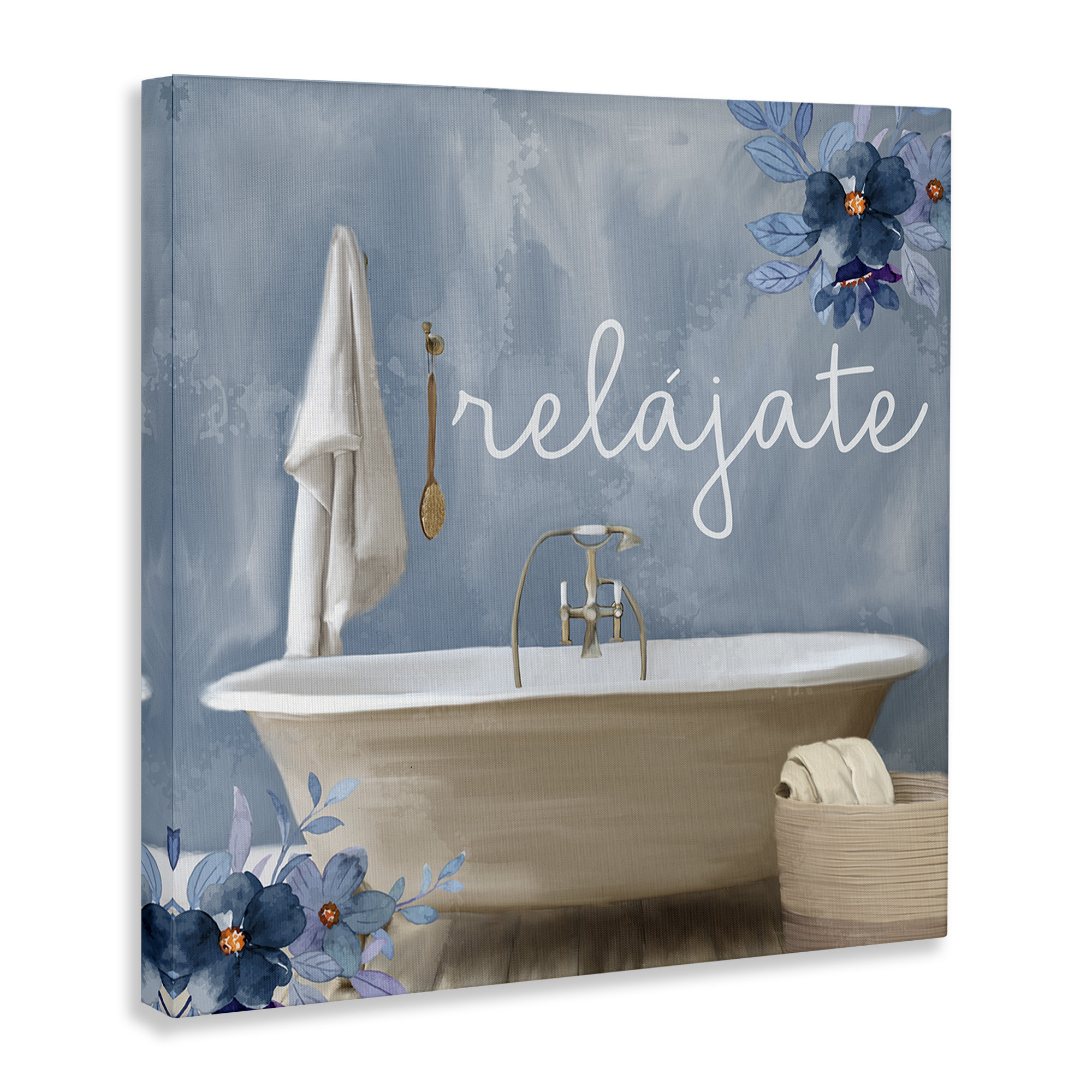 Winston Porter Relájate con Baño Floral Canvas Wall Art by Kim Allen ...