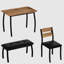 Ebern Designs Dining Table Set for 4, Sturdy Wooden Kitchen Table with ...
