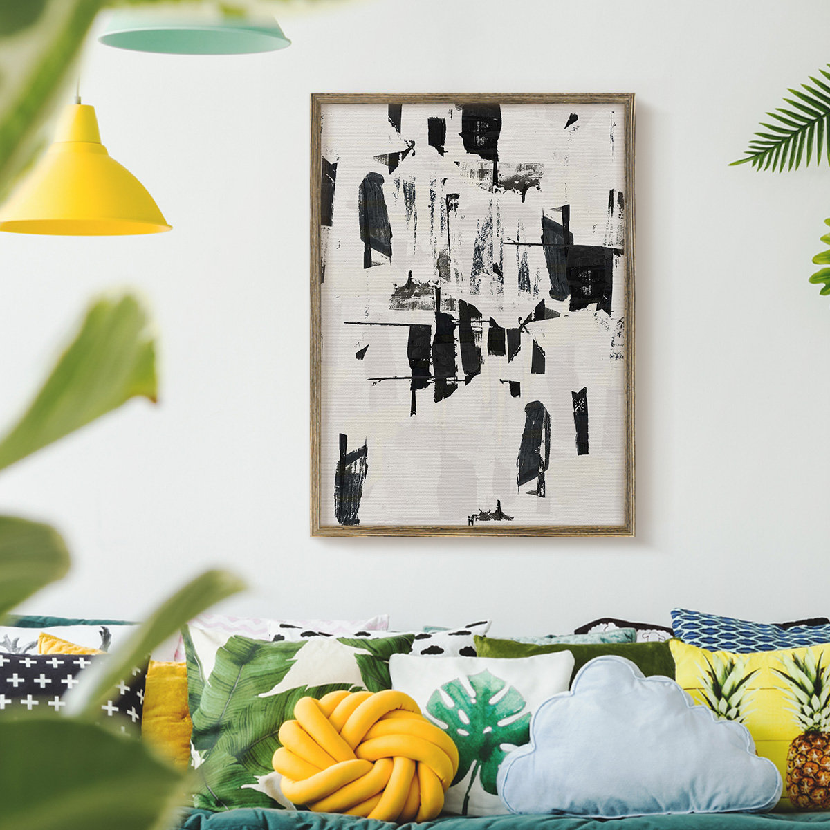 Wrought Studio Tiles And Texture Abstract Angles VI Framed Print | Wayfair