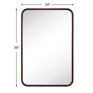 Latitude Run® Itzary Solid Wood Framed Rectangle Wall Mirror | Wayfair