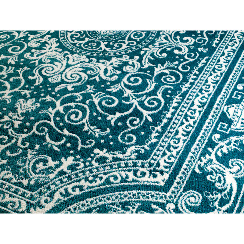 Charlton Home® Mastin Oriental Cobalt Blue Area Rug & Reviews | Wayfair