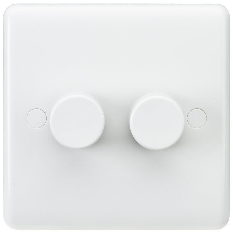 Symple Stuff Curved Edge 2G Wall Mounted Dimmer | Wayfair.co.uk