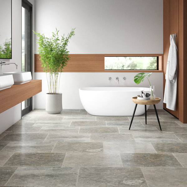 Emser Tile Trav Ancient Tumbled Slv Silver 16 in. x 24 in. Tumbled ...