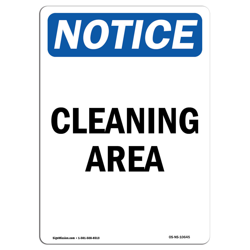 SignMission Cleaning Area Sign | Wayfair