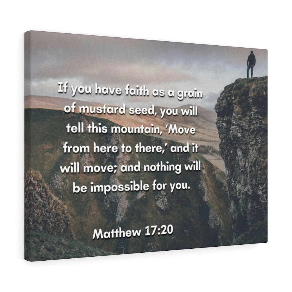 Trinx Faith Matthew 17:20 Christian Wall Art Bible Verse Print Ready To Hang | Wayfair