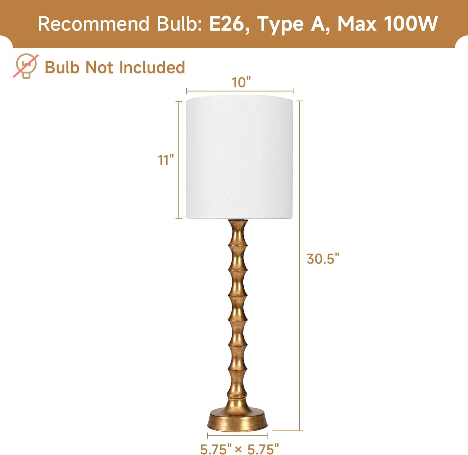 Rosdorf Park 30.5" Buffet Lamps Set Of 2 For Living Room, Buffet Lamps ...