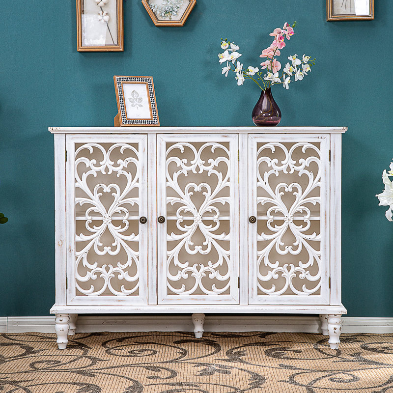 Laurel Foundry Modern Farmhouse® Macsen 3-Door Accent Cabinet & Reviews ...