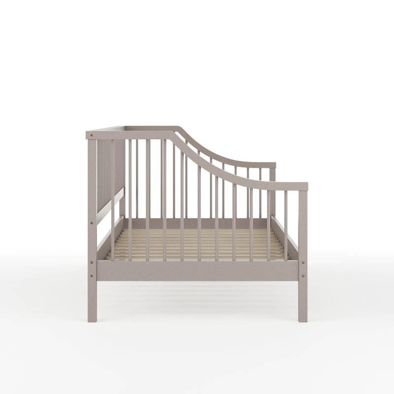 Martha Stewart Neely Wooden Platform Daybed With Spindles And Wood Slat ...