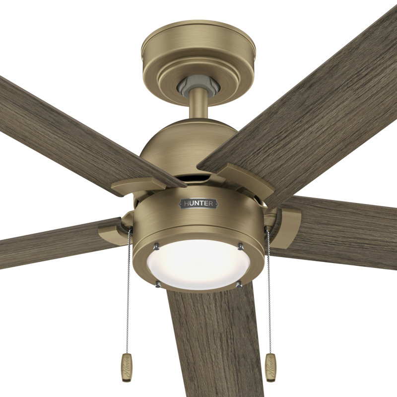 Hunter Fan 52" Erling 6 - Blade Ceiling Fan with LED Light Kit and Pull ...