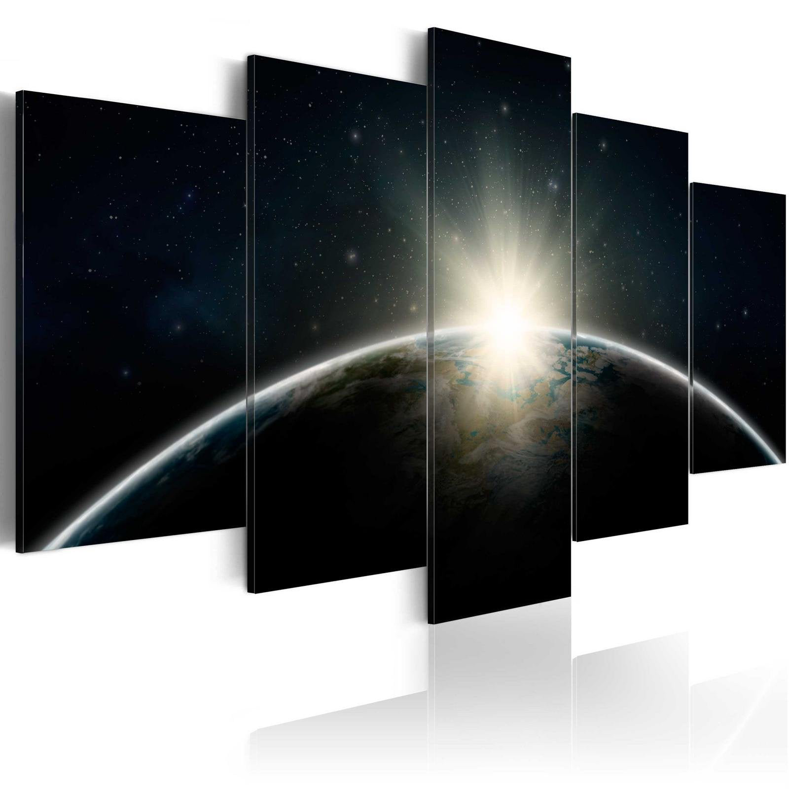 Latitude Run® Stretched Canvas Landscape Art - Blue Planet - Earth ...
