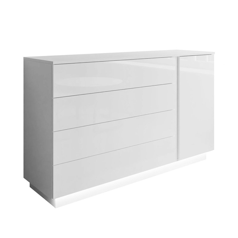 Ivy Bronx Varonique 4 Drawer 138cm W Combi Chest of Drawers & Reviews ...
