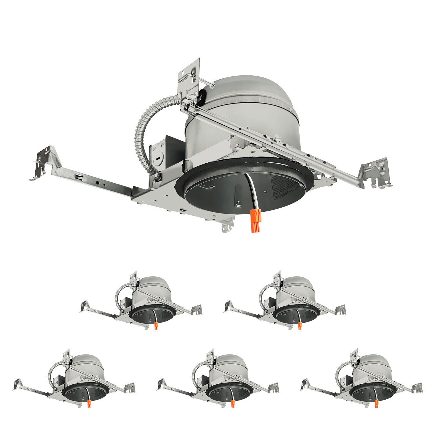 MW LIGHTING 6 Pack 6 Inch Recessed Lighting Housing Can Light New ...