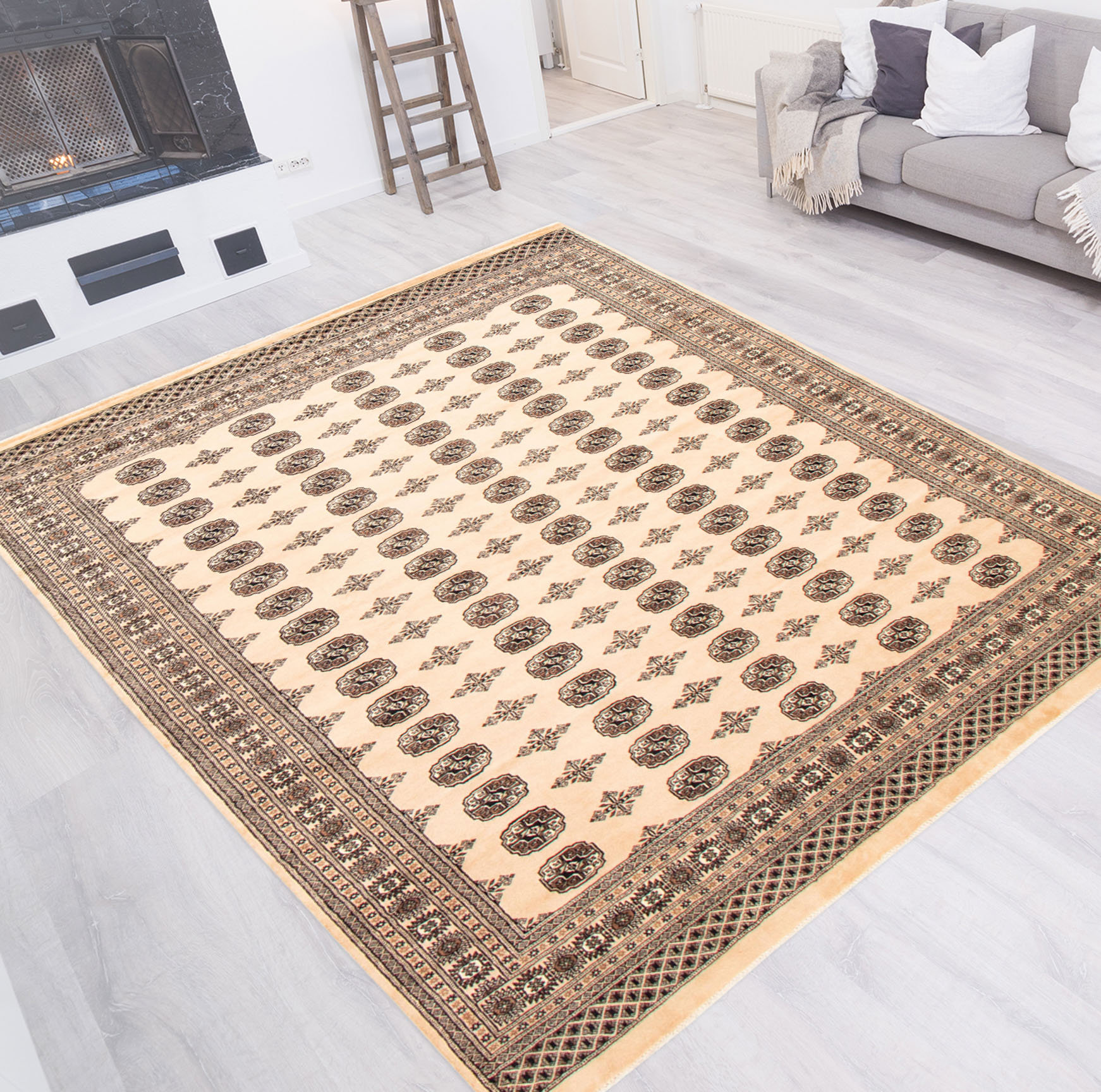 Isabelline Finest Peshawar Bokhara Beige Rug 8'3" X 10'6" | Wayfair
