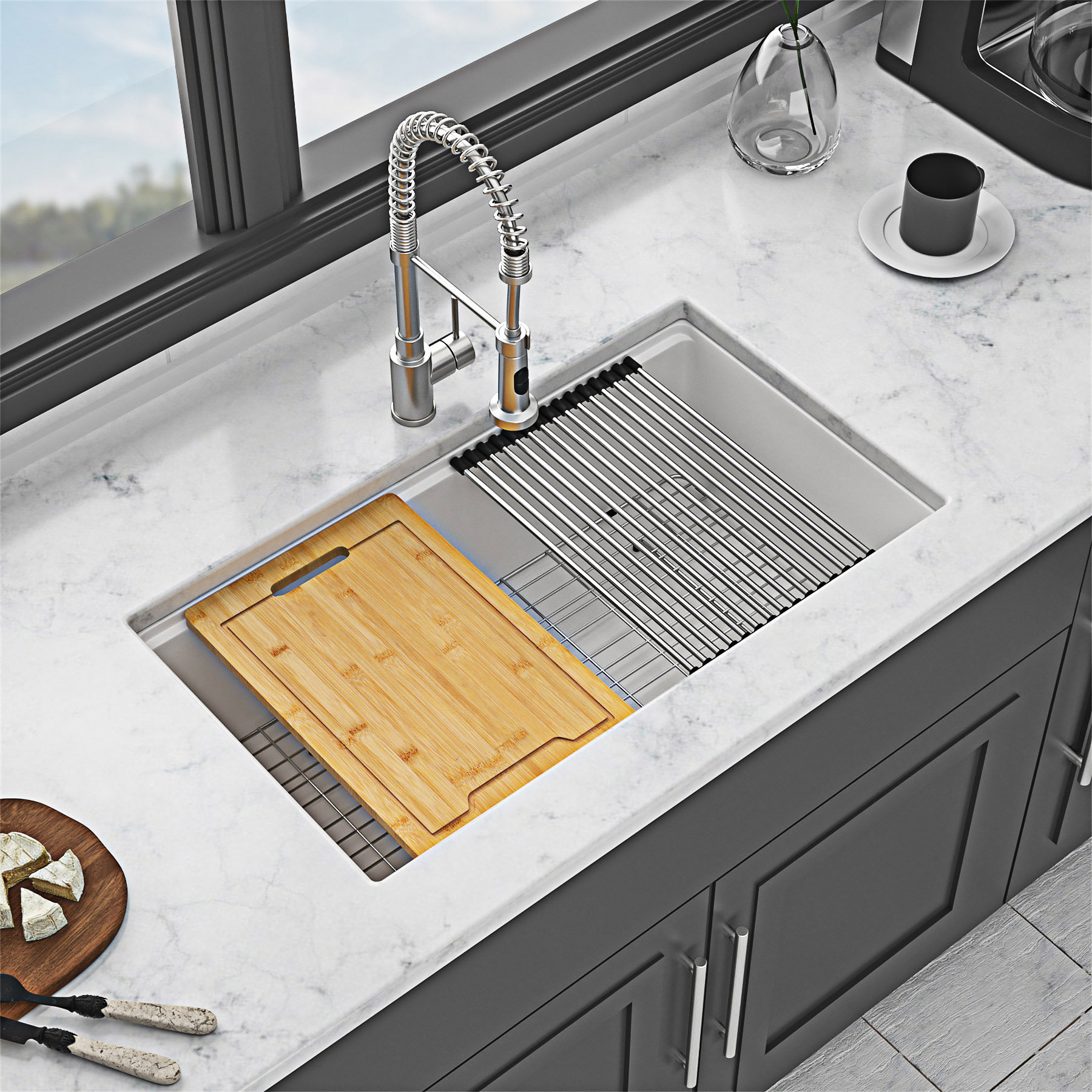 Goodeed Undermount Granite Composite Workstation Kitchen Sink | Wayfair