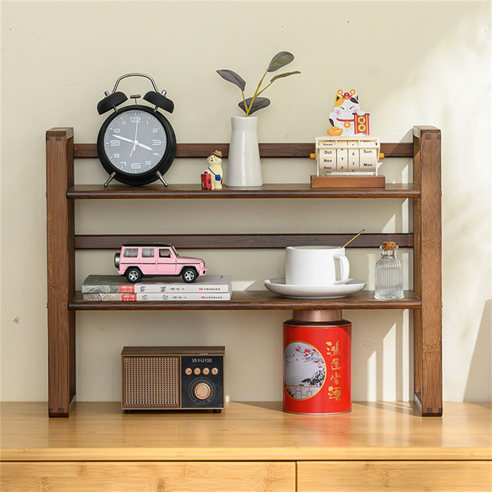 Hokku Designs Desktop Storage Shelf - Two-Tier Minimalist Bookshelf ...