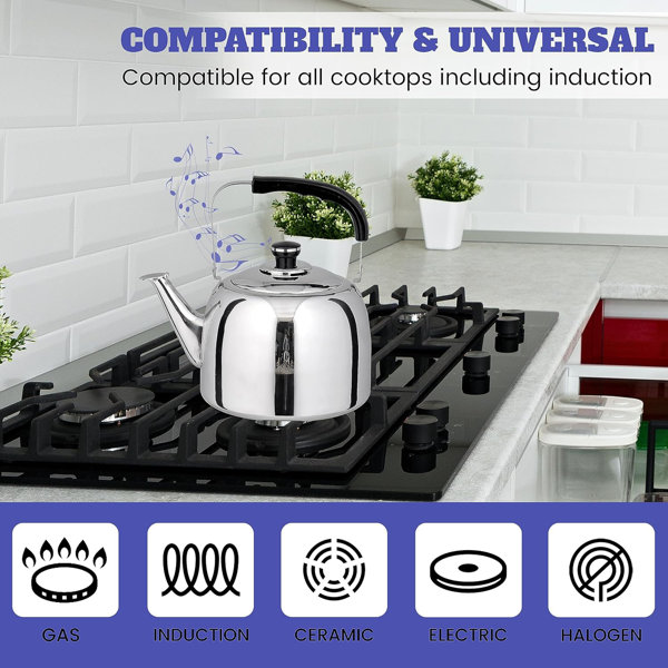 Ttak Houseware Tea Kettle Stovetop Movable Handle | Stainless Steel ...
