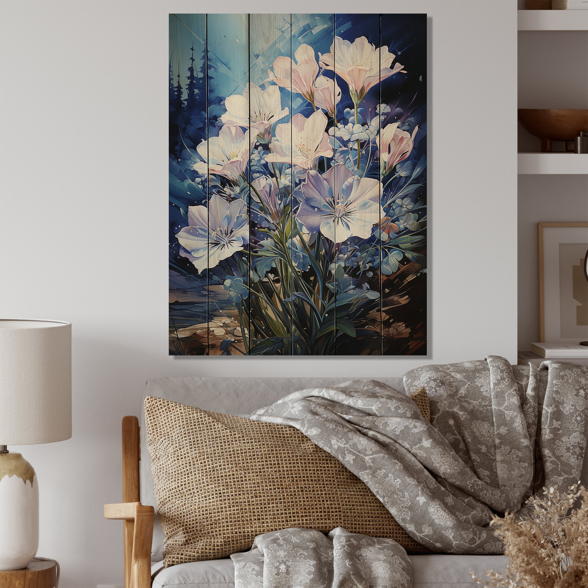 Red Barrel Studio Meadow Gentian Glory - Floral & Botanical Print On ...