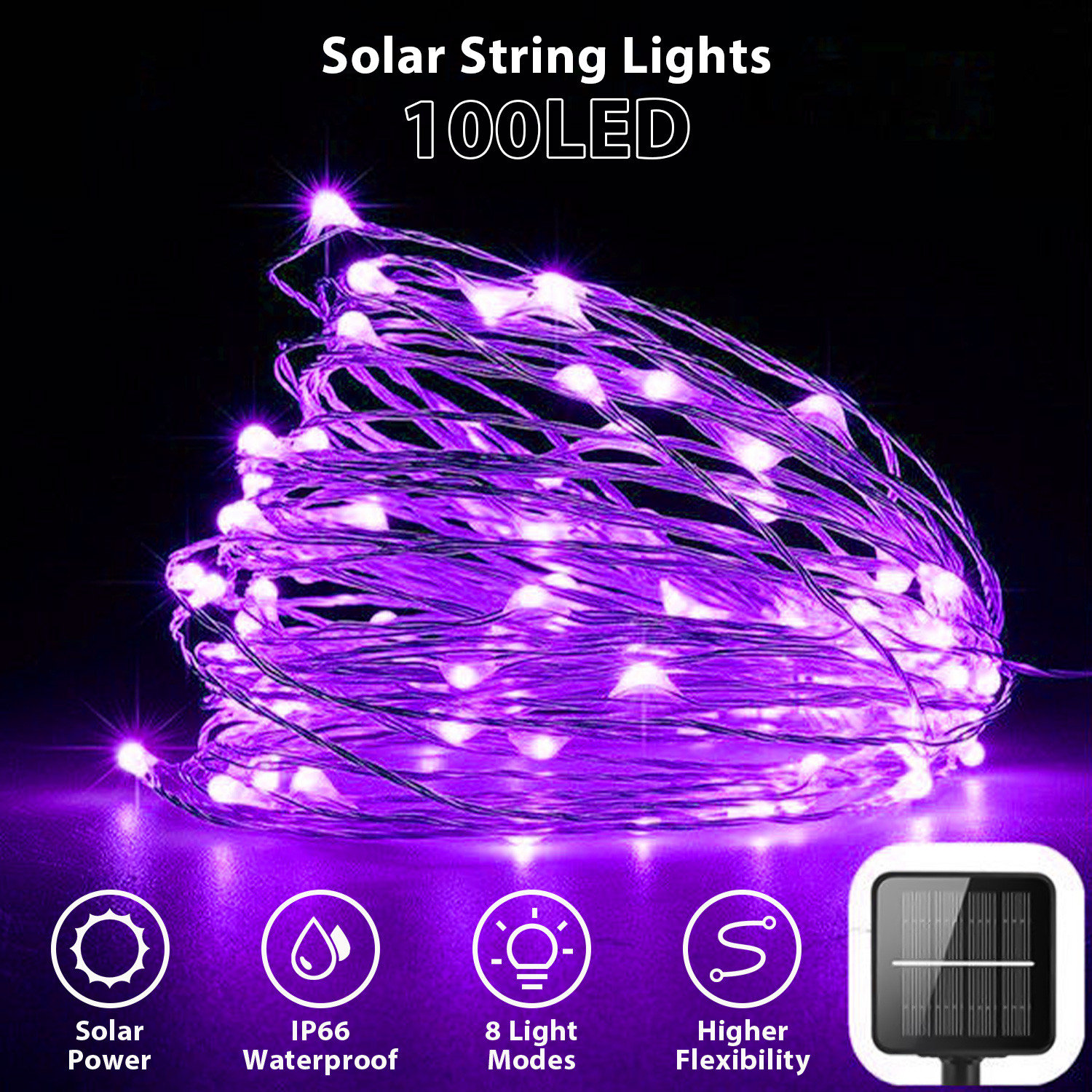 The Holiday Aisle® Kafi Indoor 1 - Bulb 5.07'' Solar Powered LED String Lights String Light ...