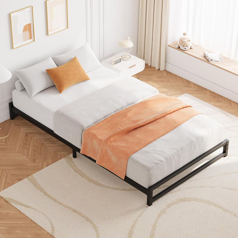 Alwyn Home 6 Inch Bed, Metal Platform Bed Frame With Steel Slats ...