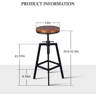 Williston Forge 3-Piece Table & Chairs Set, Bar Dining Cafe Pub Party ...