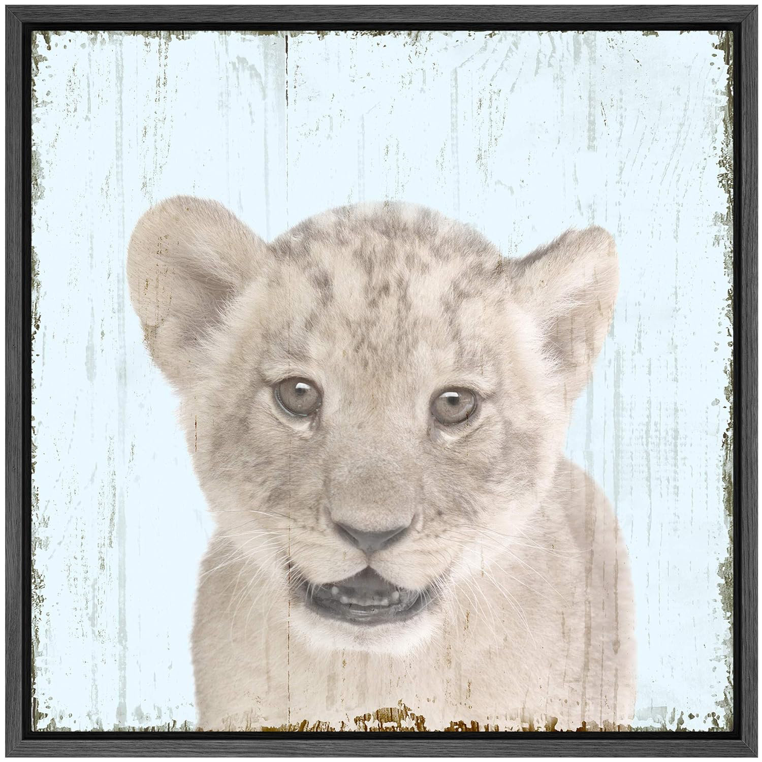 wall26 Nursery Baby Safari Lion Framed On Canvas Print | Wayfair