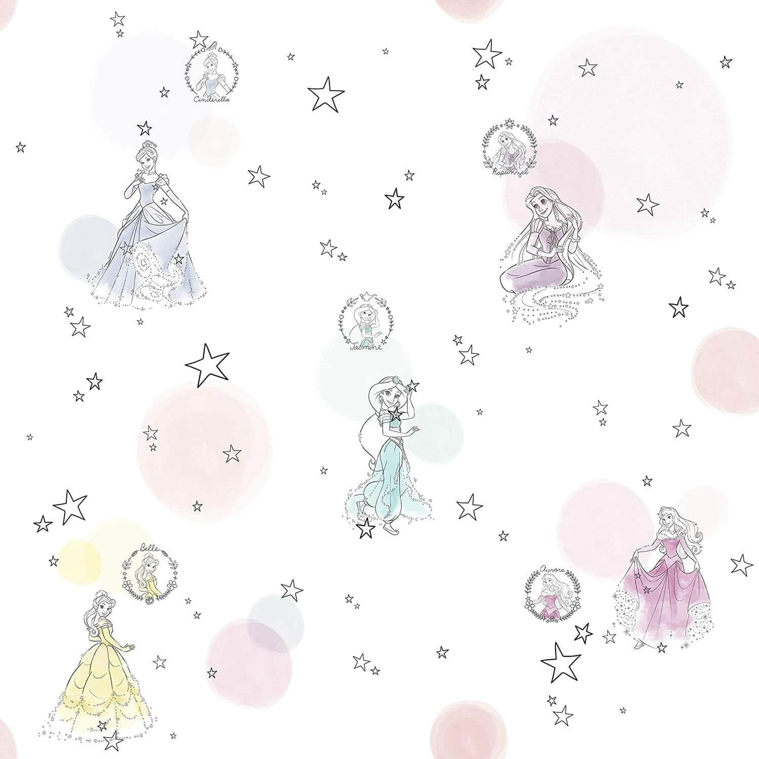 Komar Disney Princess Wallpaper Roll Girls Girls Bedroom Princesses ...