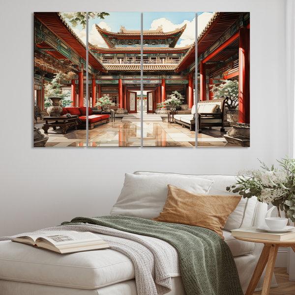 DesignArt China Art Imperial Palace I - Chinese Canvas Wall Art - 4 ...