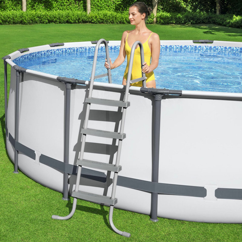 Bestway Steel Pro Round Above Ground Outdoor Backyard Swimming Pool ...