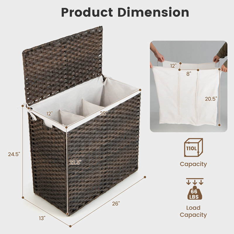 Laurel Foundry Modern Farmhouse® Laundry Hamper & Reviews | Wayfair