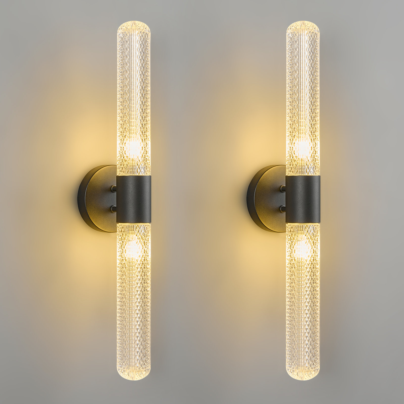 Brayden Studio® Modern Wall Sconces Set Of Two Up And Down 2-light ...