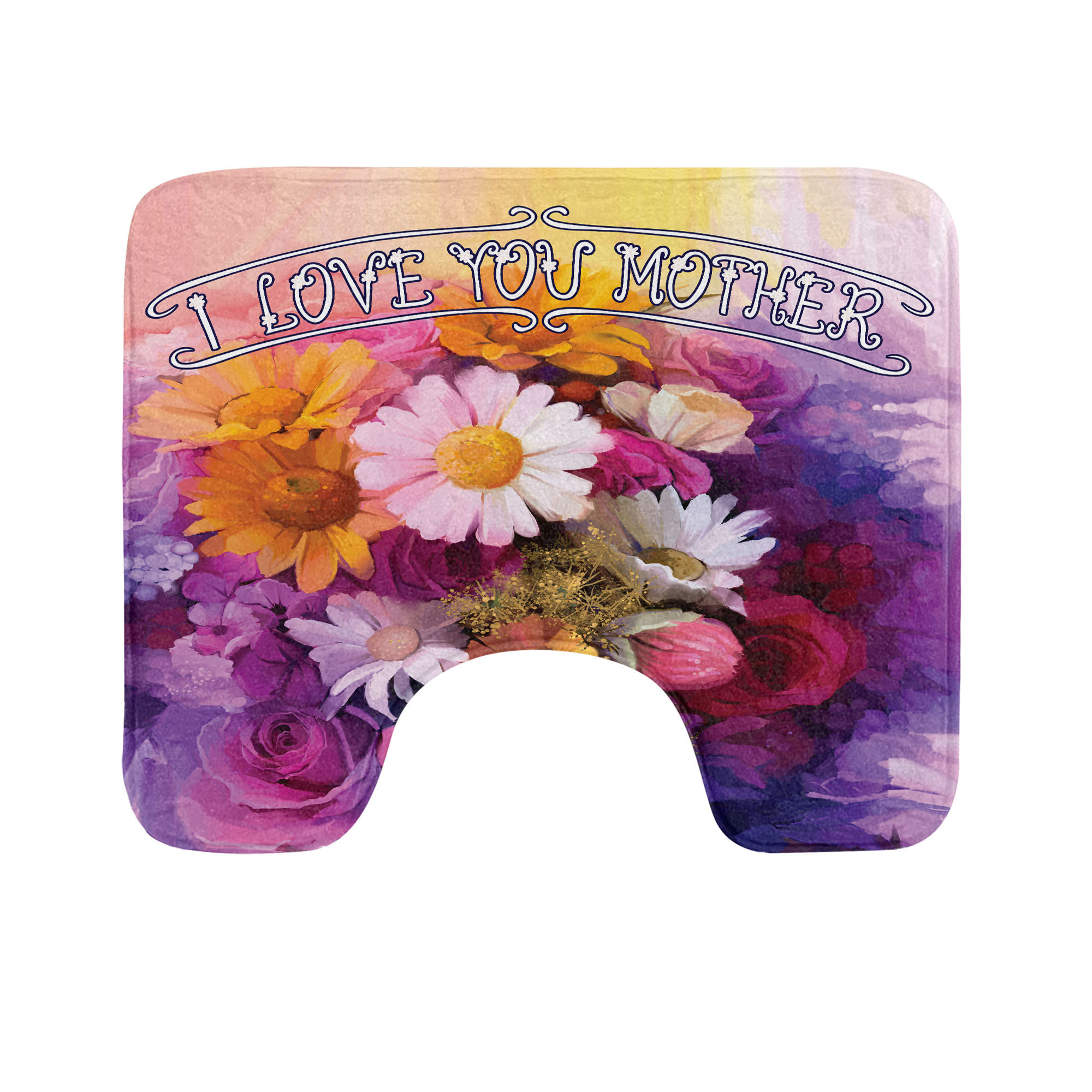 Fleur De Lis Living Mothers Day Toilet Mat U-Shape Bathroom Rug 20 ...