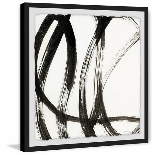 Orren Ellis 'Linear Expression III' Framed Watercolor Painting Print ...