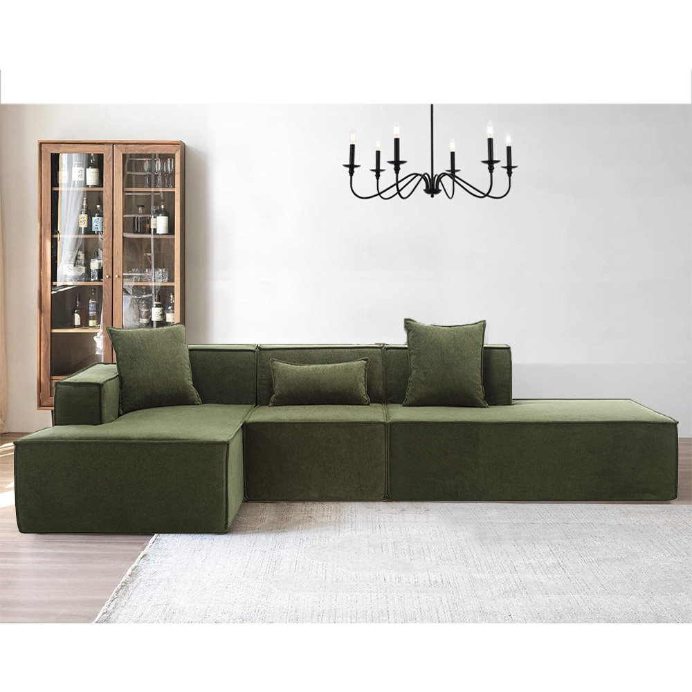 Latitude Run® Modern Modular Sectional Sofa, Italian Minimalist Tofu ...