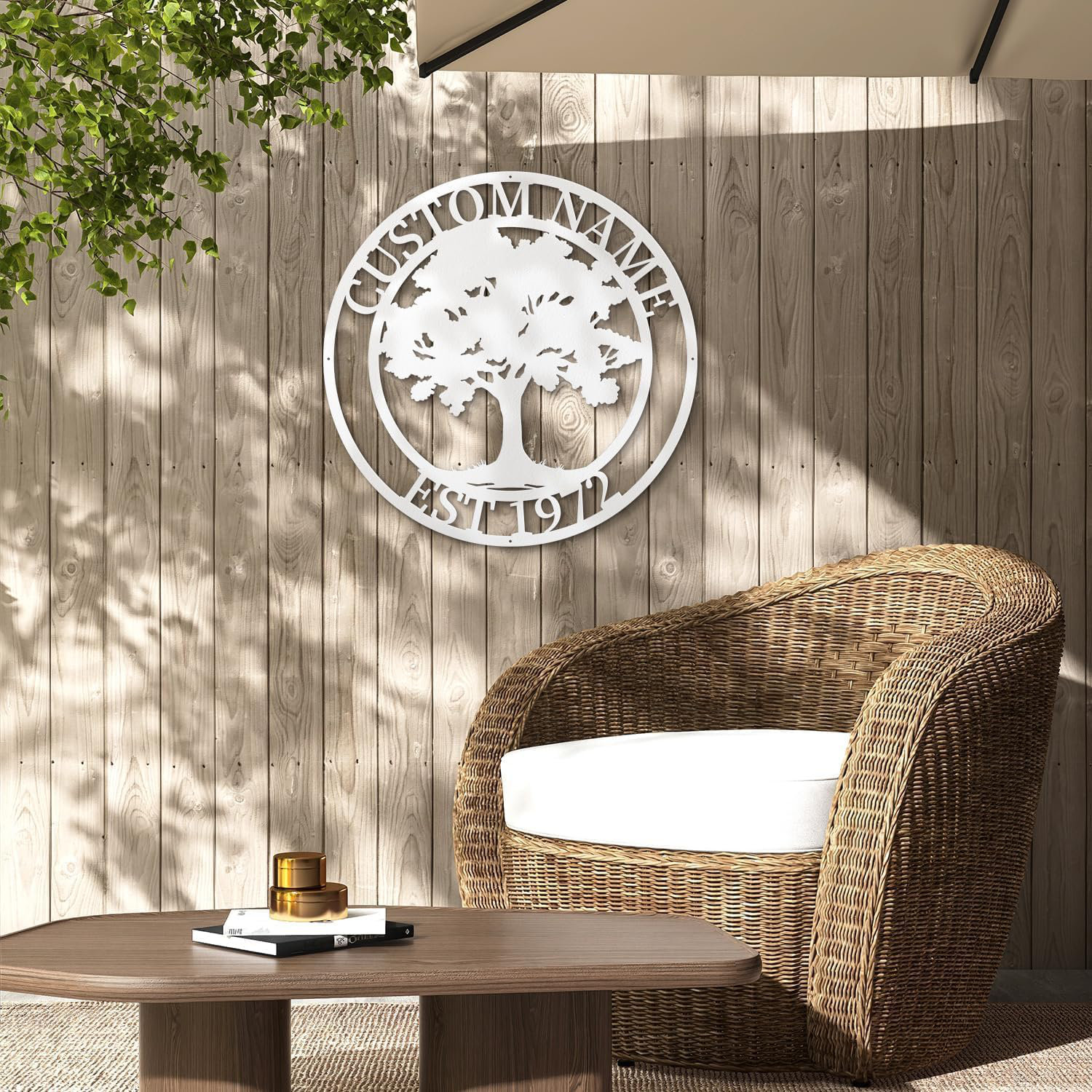 SIGNLEADER Custom Metal Name Sign Metal Wall Art Split Letter Monogram ...