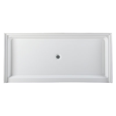 Westbrass 72" Plastic 72'' W 36'' D Rectangular Single Shower Base ...