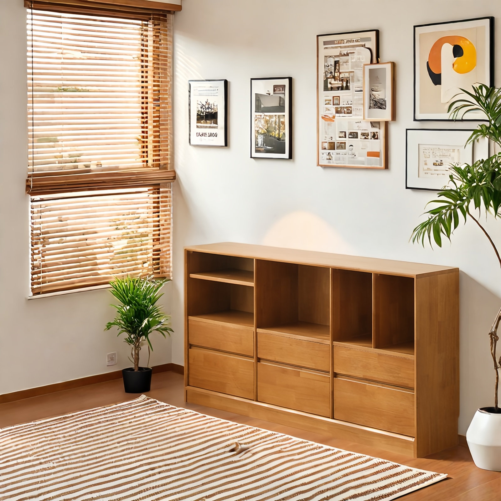 Millwood Pines Ghirasim Solid wood bookcase with drawers | Wayfair