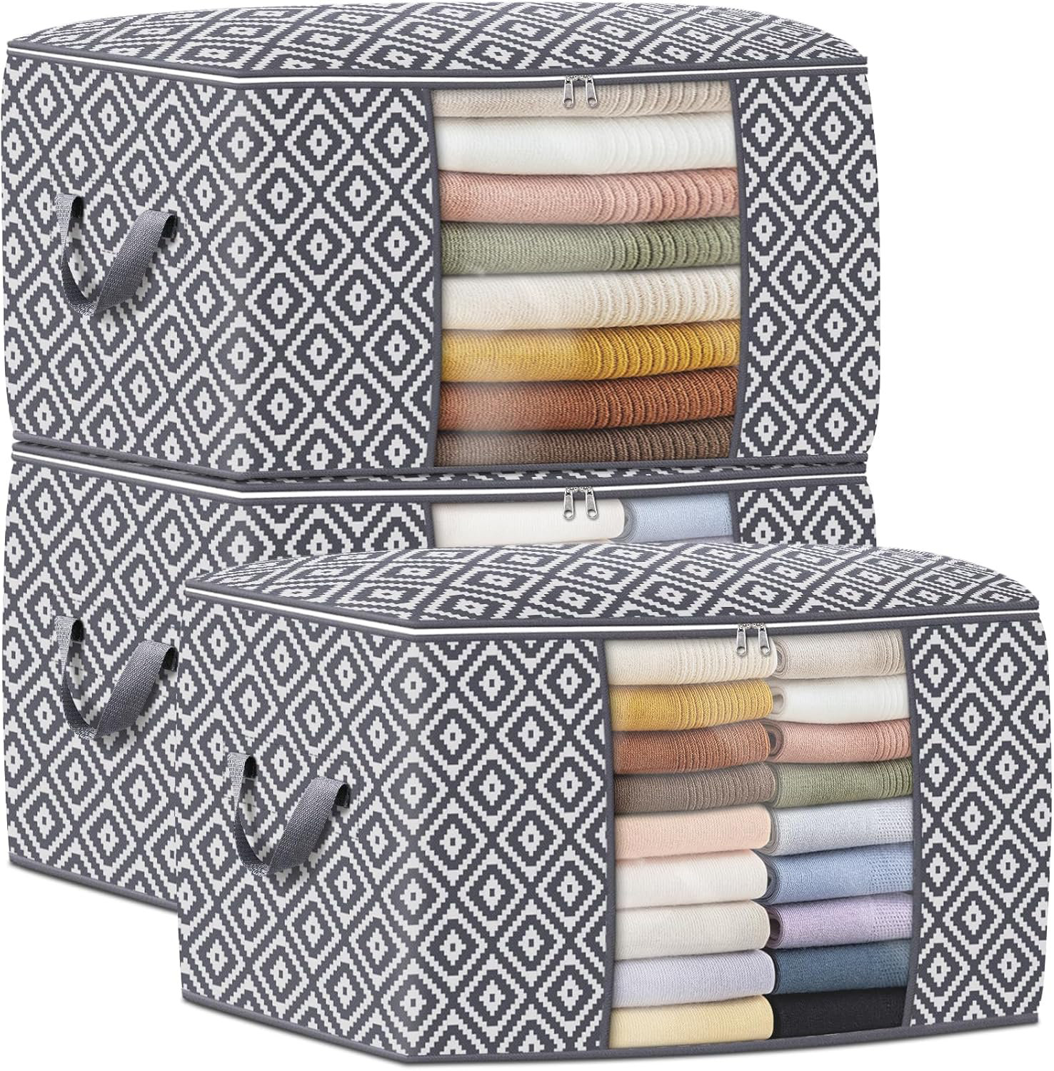 Loon Peak® 100L Large Foldable Storage Bags For Clothes, Blankets ...