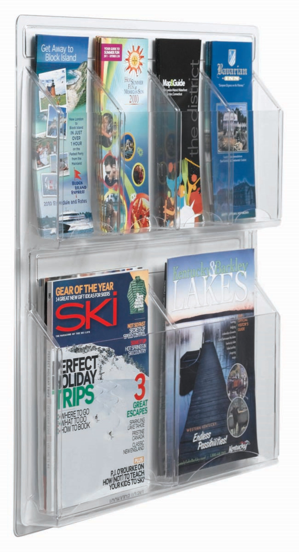 AARCO Clear-Vu Wall Mounted Magazine Rack | Wayfair