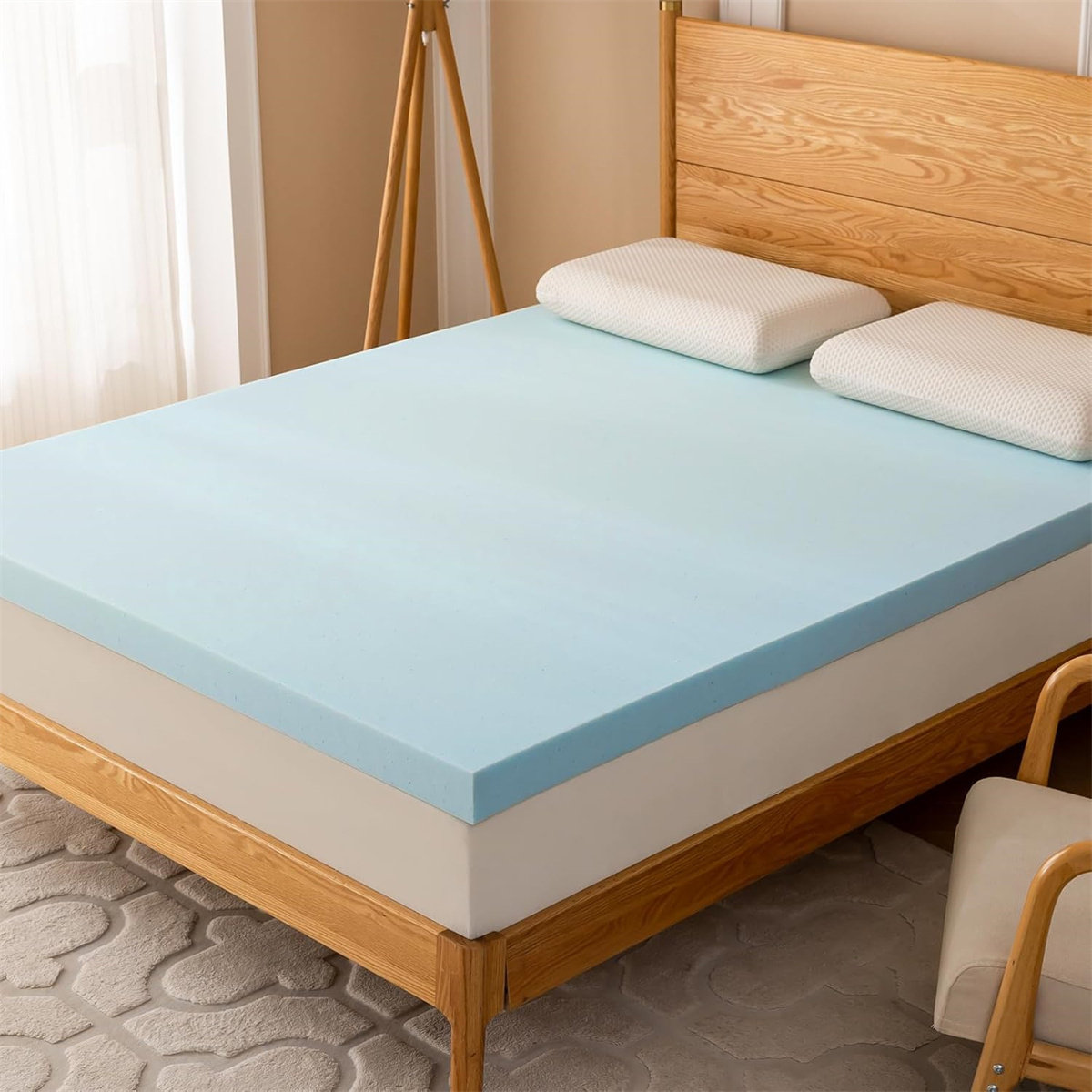 Alwyn Home 1.5 Inch Mattress Topper, Gel Infused Memory Foam Mattress ...