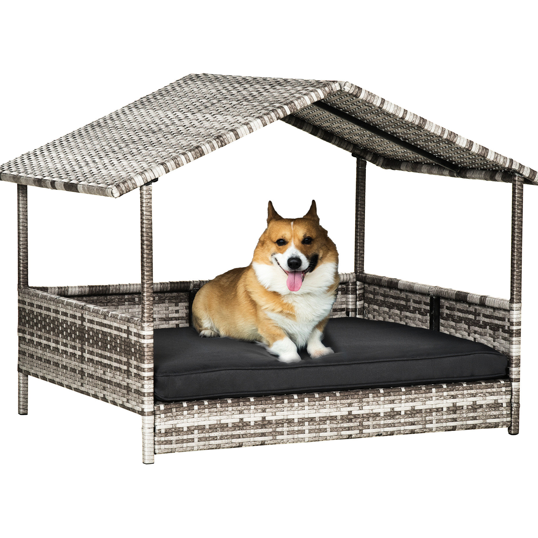 Tucker Murphy Pet™ Dog House With Canopy - Cream Colour. Pe Built ...